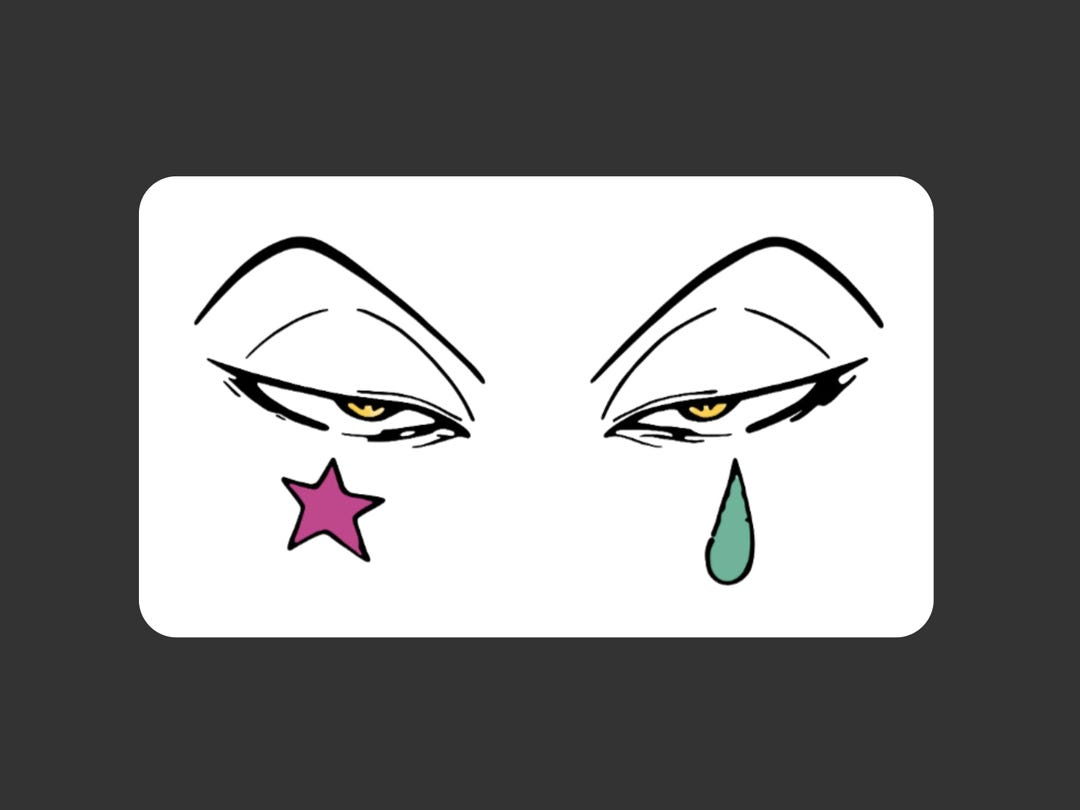 Hisoka Morow Eyes Sticker Hunter X Hunter Villain Decal Anime Star and ...