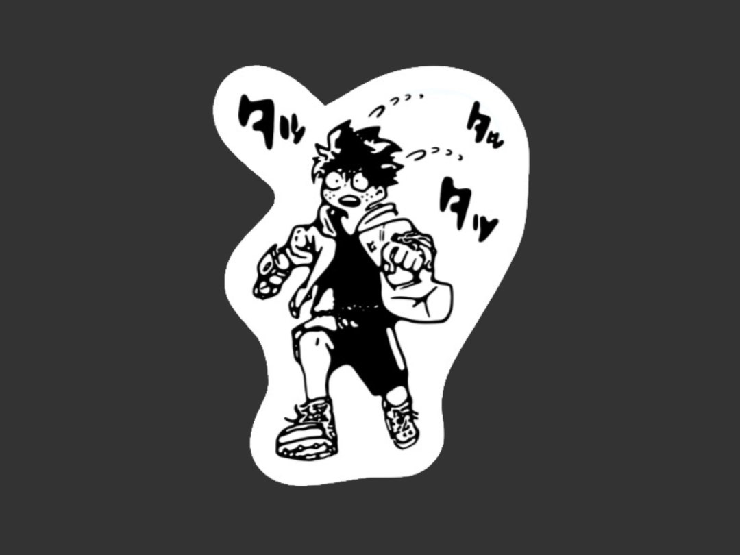 Deku / Midoriya Izuku Run Manga Panel Sticker My Hero Academia / Boku ...