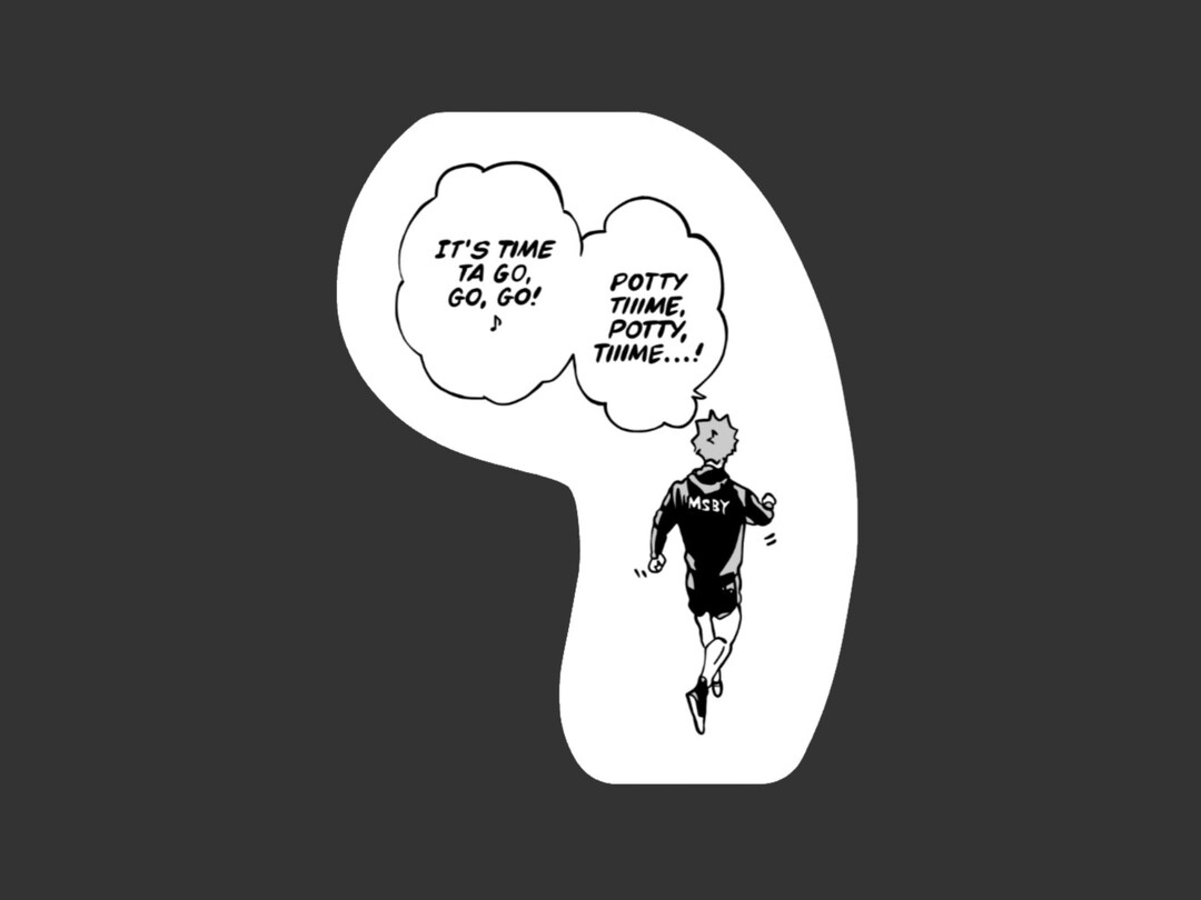 Hinata Shoyo Manga Panel Sticker MSBY Black Jackals Haikyuu Bathroom ...