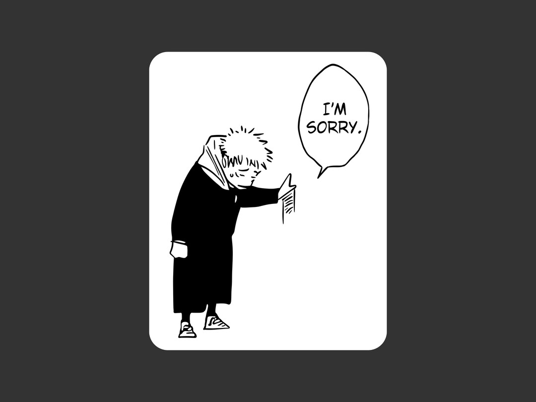 Itadori Yuuji Apology Sticker Jujutsu Kaisen Manga Panel Anime Merch ...