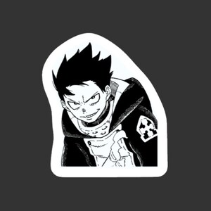 Kusakabe Shinra Grin Manga Panel Sticker Fire Force - Etsy