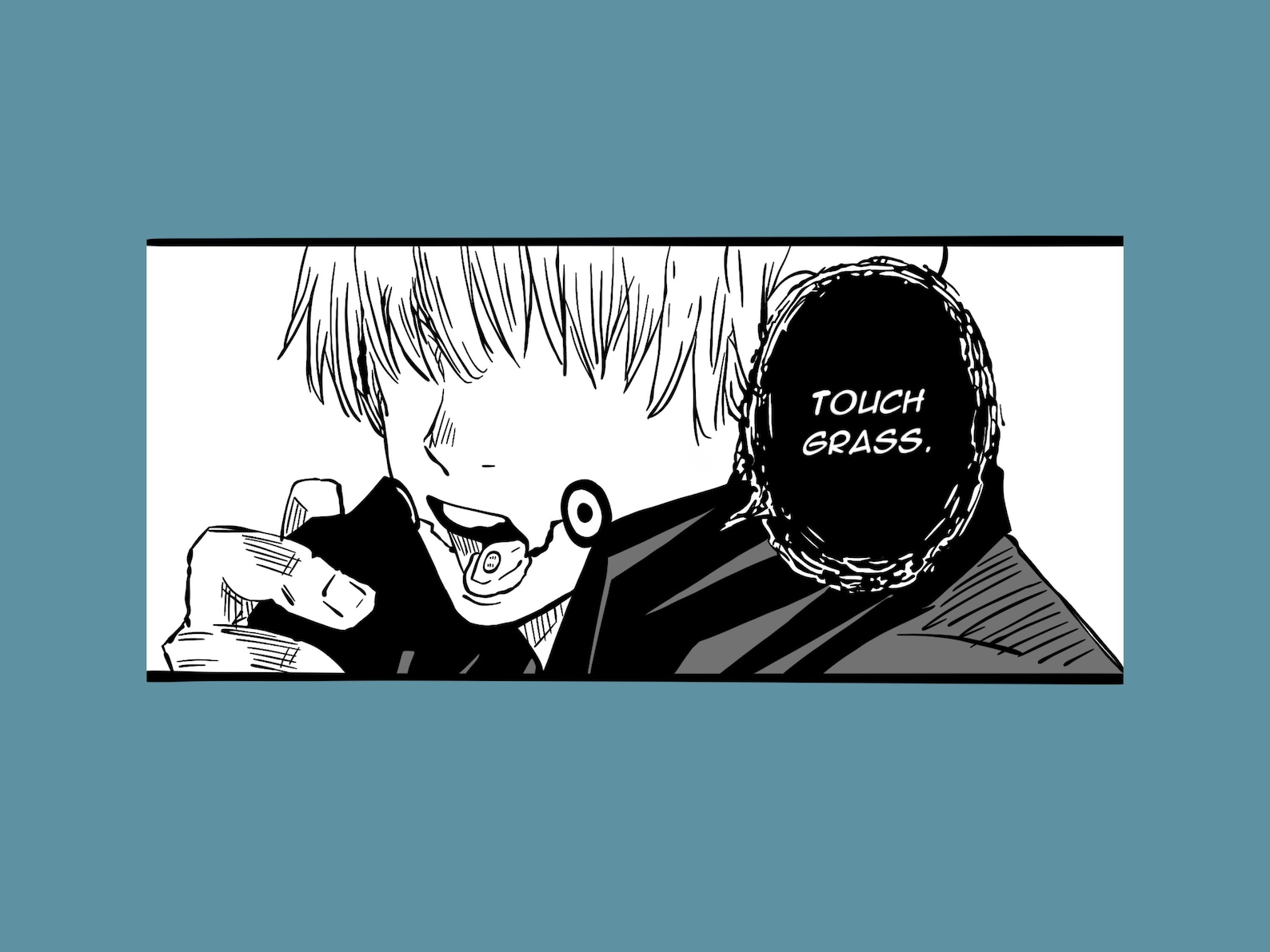 Inumaki Toge touch Grass Meme Sticker Jujutsu Kaisen - Etsy