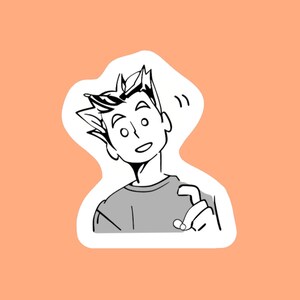 Bokuto Kotaro Head Tilt Manga Panel Sticker Haikyuu - Etsy