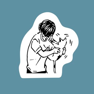 Kageyama Tobio Cat Encounter Manga Panel Sticker Haikyuu - Etsy