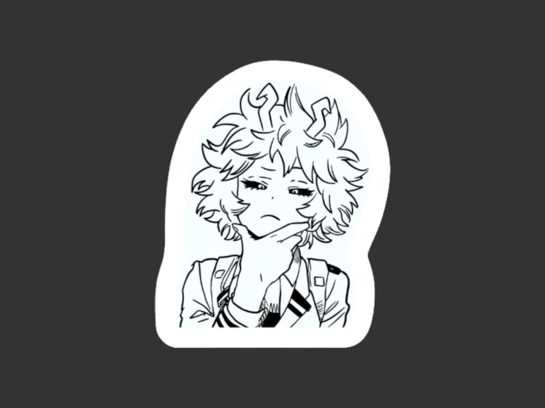 Ashido Mina / Pinky Thoughtful hmm Moment Manga Panel Sticker My Hero ...