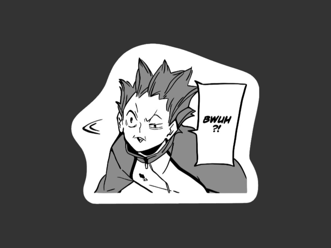 Tendou Satori bwuh Manga Panel Sticker Haikyuu - Etsy