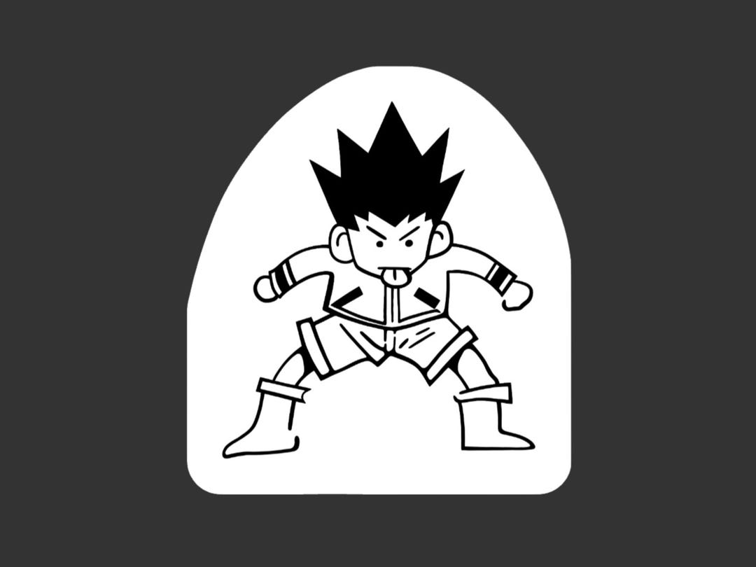 Cute Gon Freecss Sticker Anime Doodle Art Hunter X Hunter Vinyl Decal ...