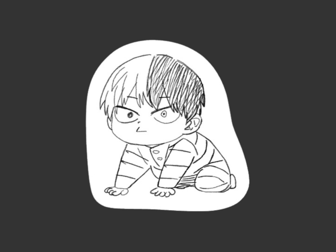 Baby Todoroki Shoto Manga Panel Sticker My Hero Academia / Boku No Hiro ...