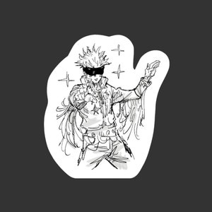 Silly Gojo Satoru Sketch Sticker Jujutsu Kaisen - Etsy