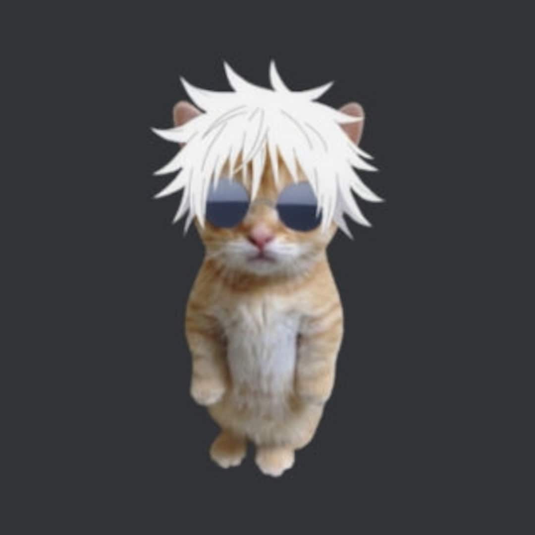 Gojo Satoru Cat Discord Sticker Jujutsu Kaisen Hidden - Etsy