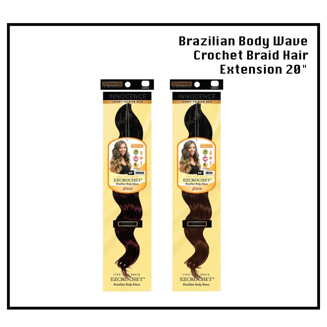 Brazilian Body Wave Crochet Braid Hair Extension 20" - Etsy