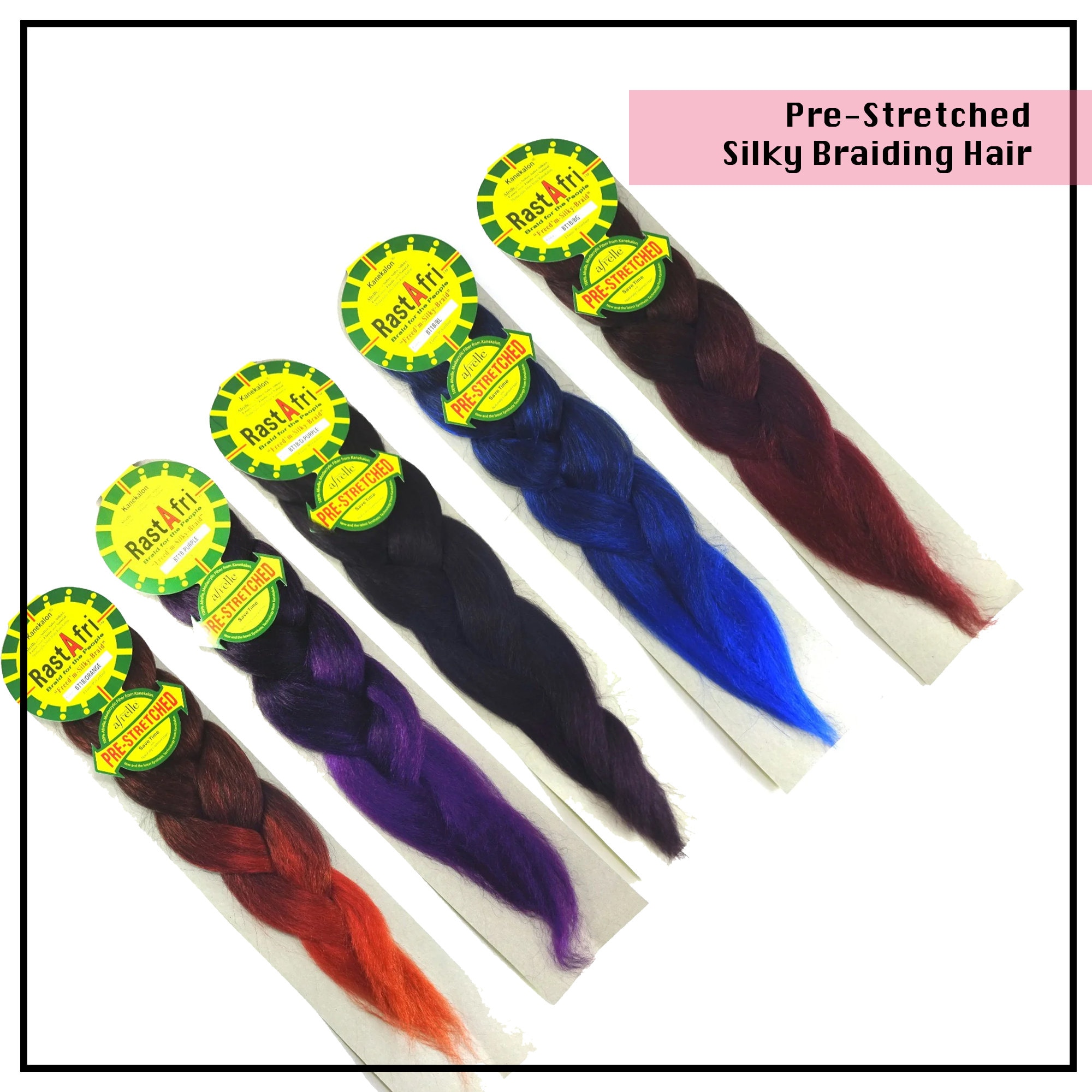 Pre-stretched Silky Braiding Hair Extension Vegan Synthetic Braid In - Etsy