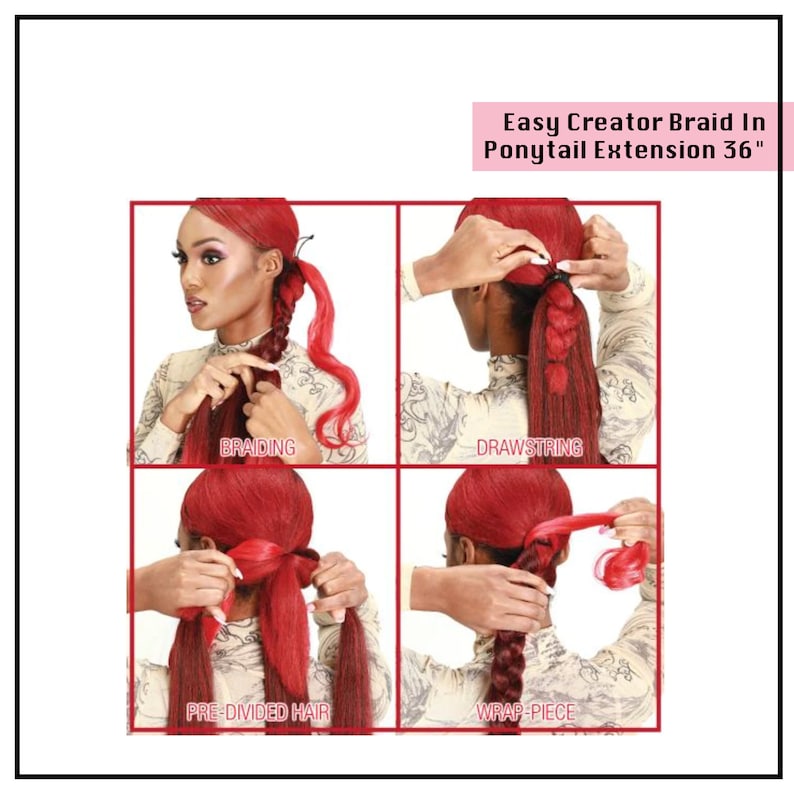 Easy Creator Pre-divided Vegan Hair Ponytail Extension 36