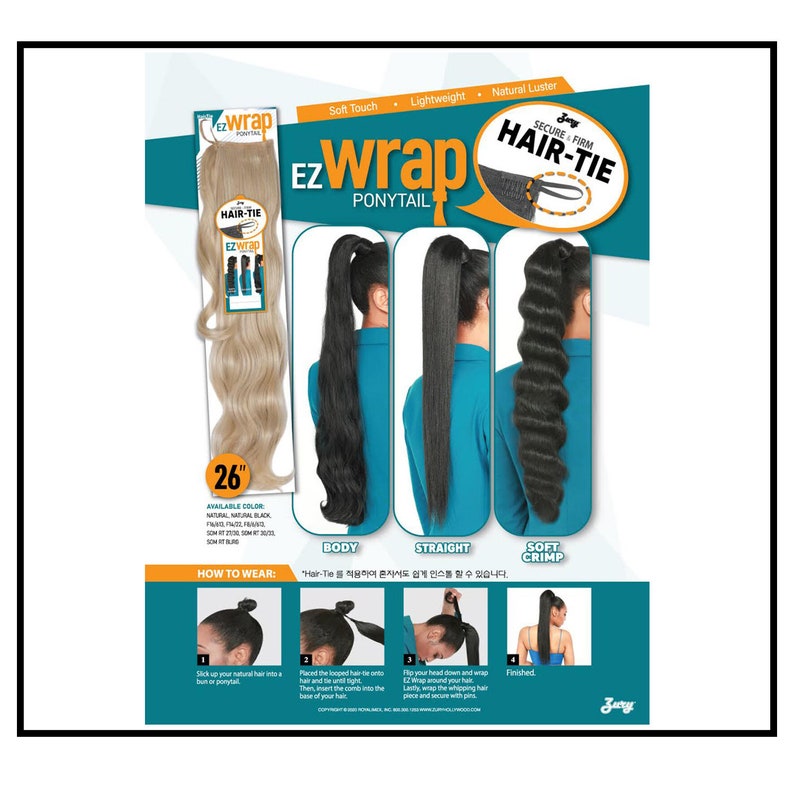 EZ Wrap Ponytail Hair Extension Body 26" - Etsy