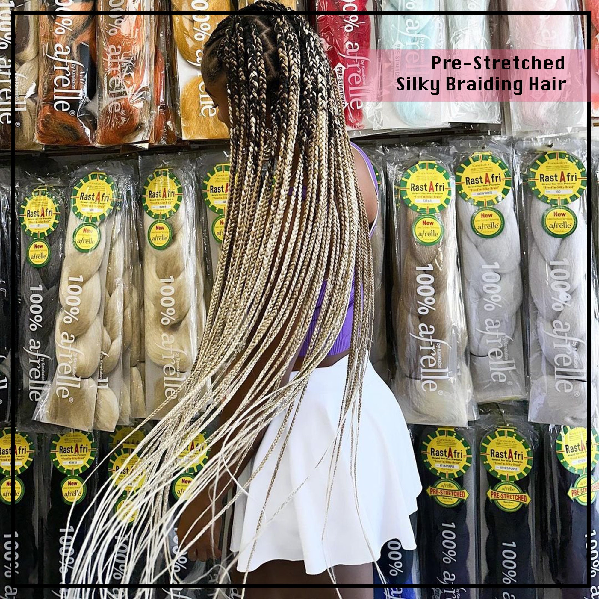 Pre-stretched Silky Braiding Hair Extension Vegan Synthetic Braid In - Etsy