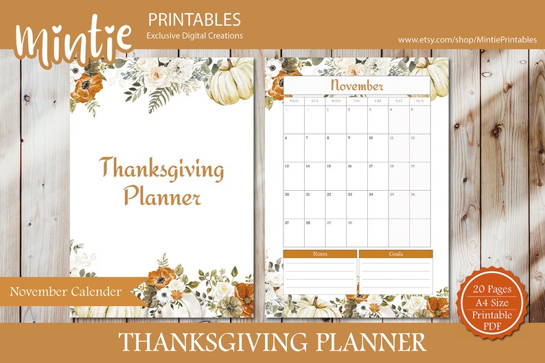 Thanksgiving Planner Printable, Holiday Planner, Thanksgiving Binder ...
