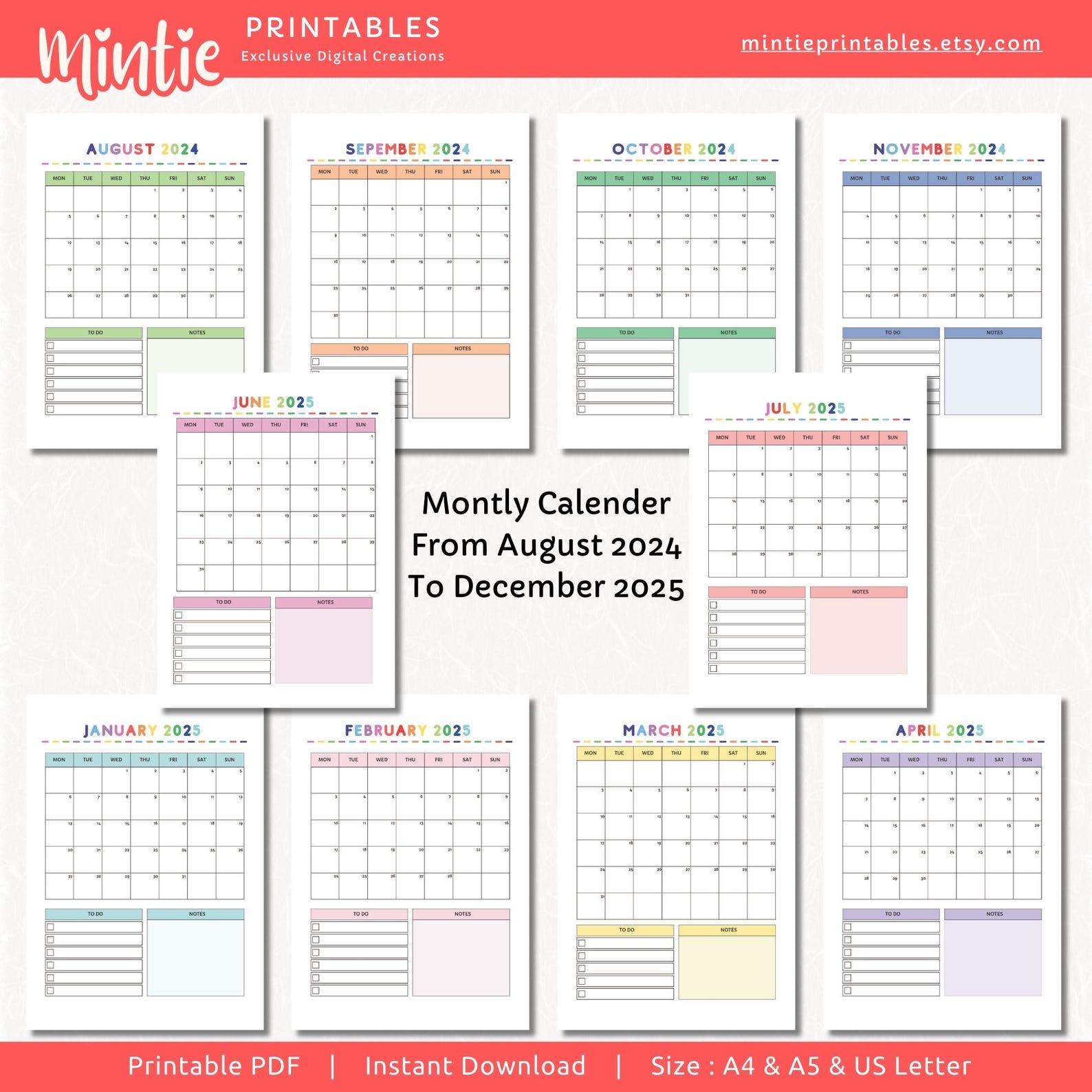 Kids School Planner 2024-2025 Student Planner Digital PDF School ...
