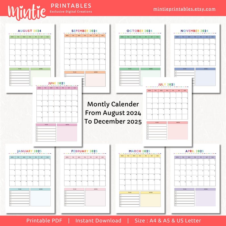 Kids School Planner 2024-2025 Student Planner Digital PDF School ...