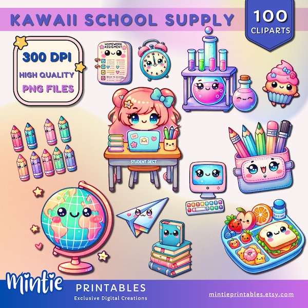 Kawaii School Supply - Etsy