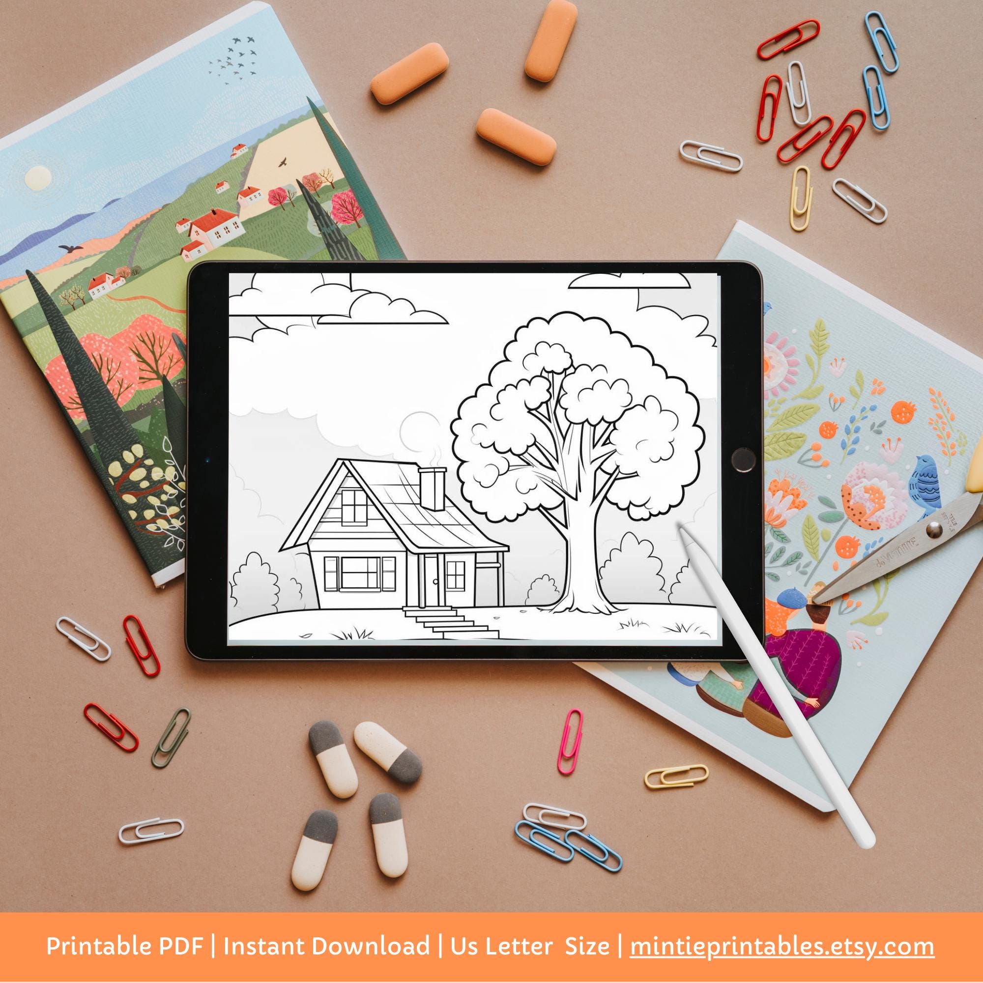 Fall Autumn Coloring Pages for Kids | 50 Pages | Printable Coloring ...