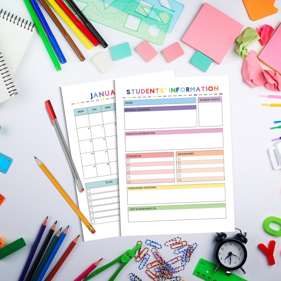 Kids School Planner 2024-2025 Student Planner Digital PDF School ...