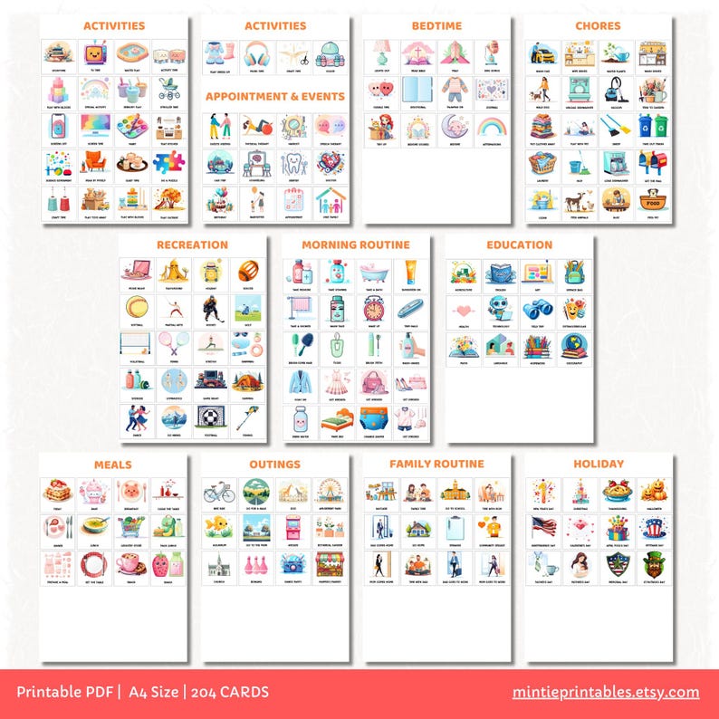 Kids Daily Routine Cards & Chart, Toddler Routine Checklist, Daily ...