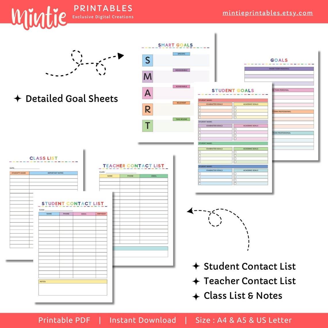 Kids School Planner 2024-2025 Student Planner Digital PDF School ...