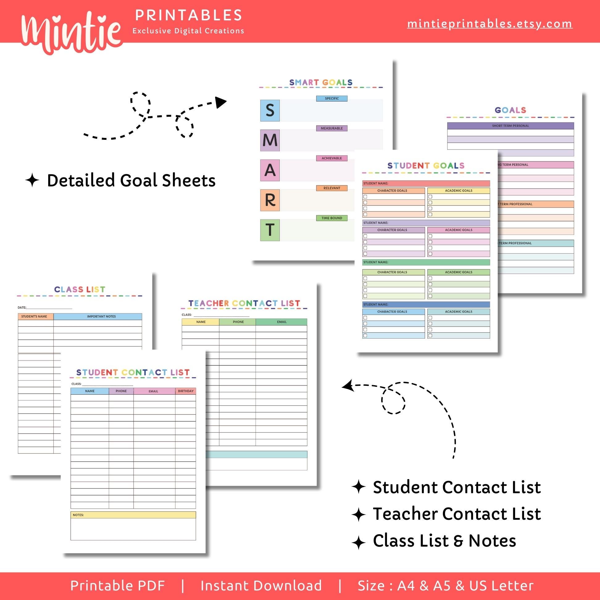Kids School Planner 2024-2025 Student Planner Digital PDF School ...
