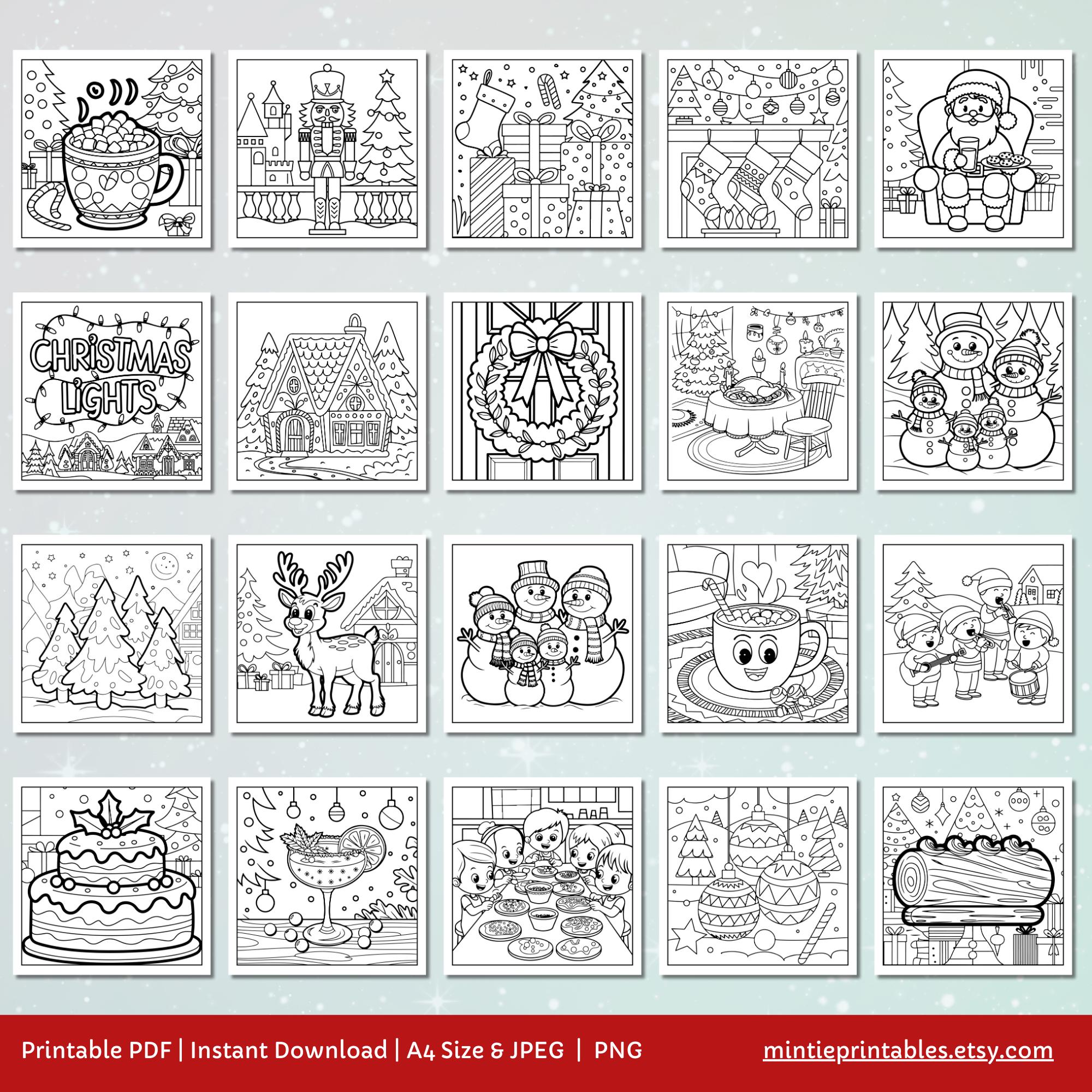 Bold and Easy Christmas Coloring Pages Kawaii Coloring Book Printable ...