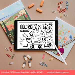 115 Cute Kawaii Food Coloring Book | Printable PDF | Instant Digital ...