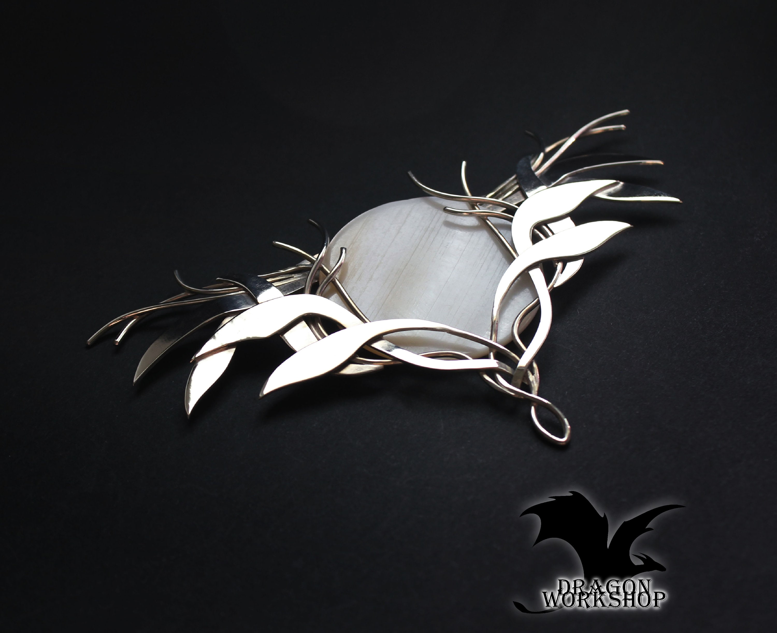 Elven Brooch Jewelry Cosplay Brooch on Magnets Handmade Elf Pearl - Etsy