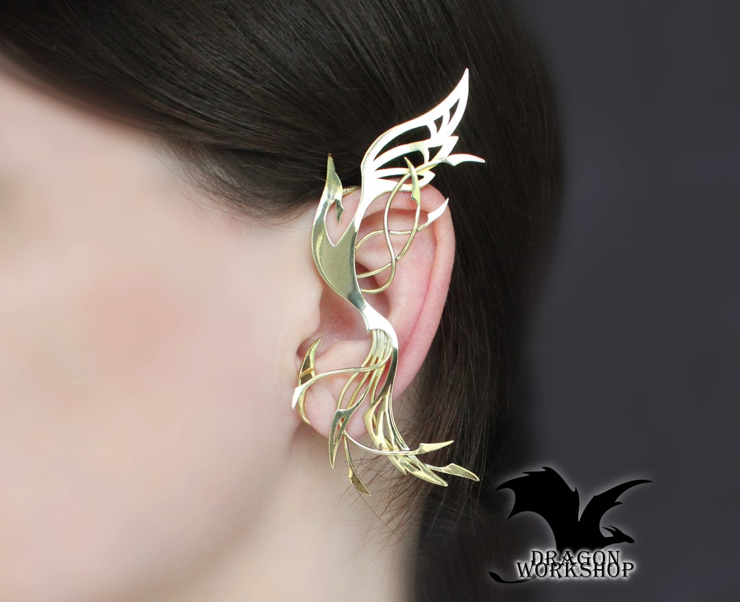 Ear Cuff Bird | Fire Phoenix | Firebird | Fantastic Jeweler - Etsy