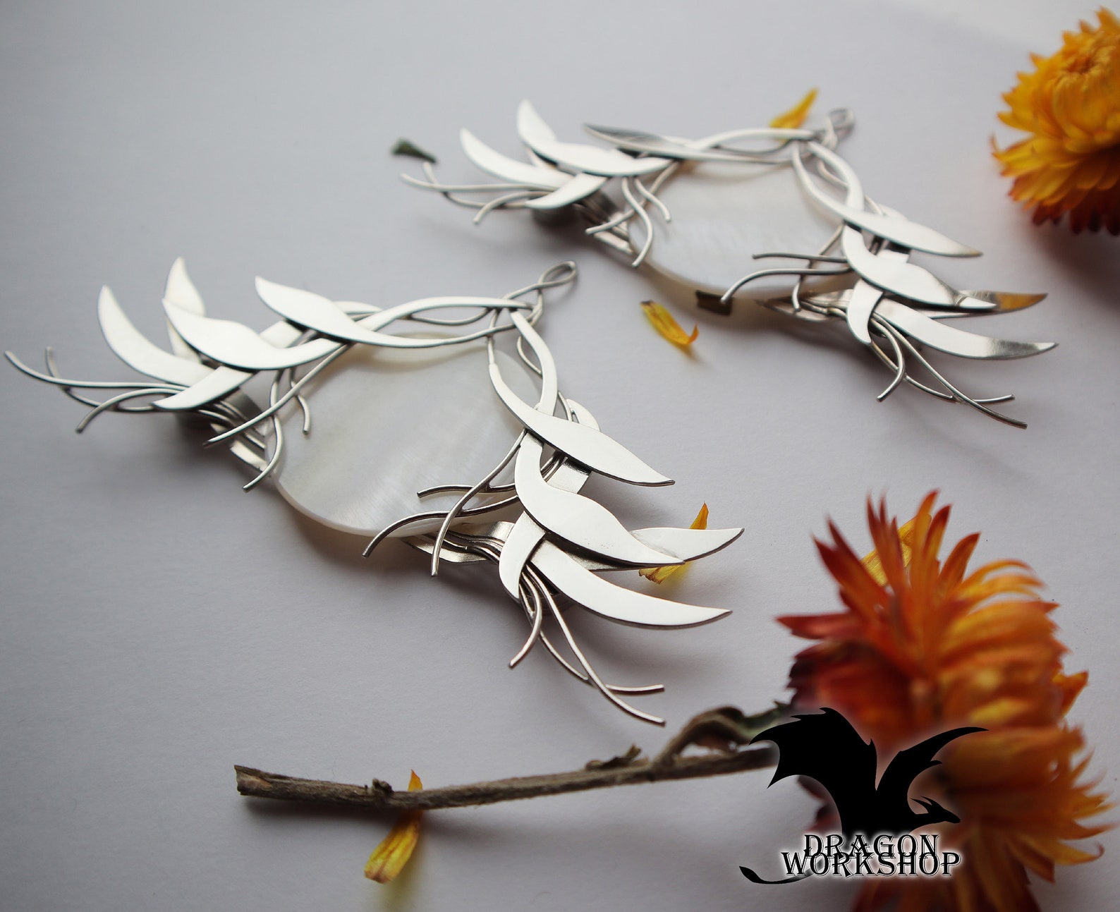 Elven Brooch Jewelry Cosplay Brooch on Magnets Handmade Elf Pearl - Etsy