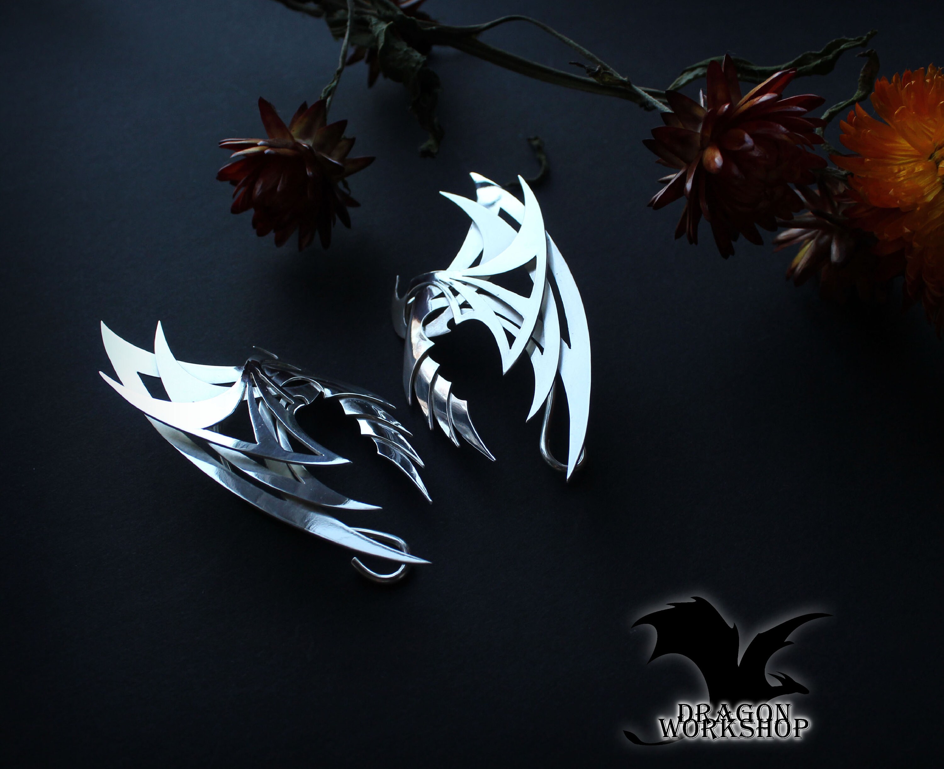 Dragon Earcuffs | Elven Jewelry | Fantasy Butterfly | Wings of the ...