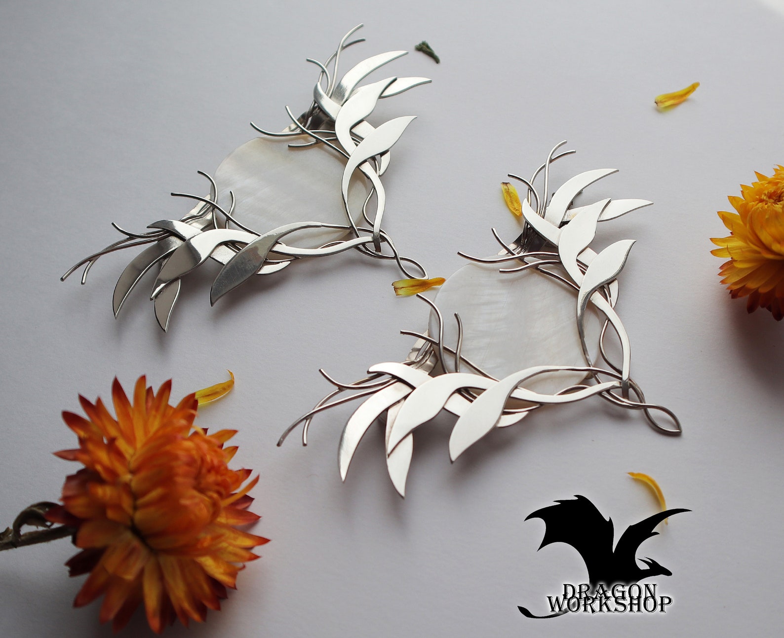 Elven Brooch Jewelry Cosplay Brooch on Magnets Handmade Elf Pearl - Etsy