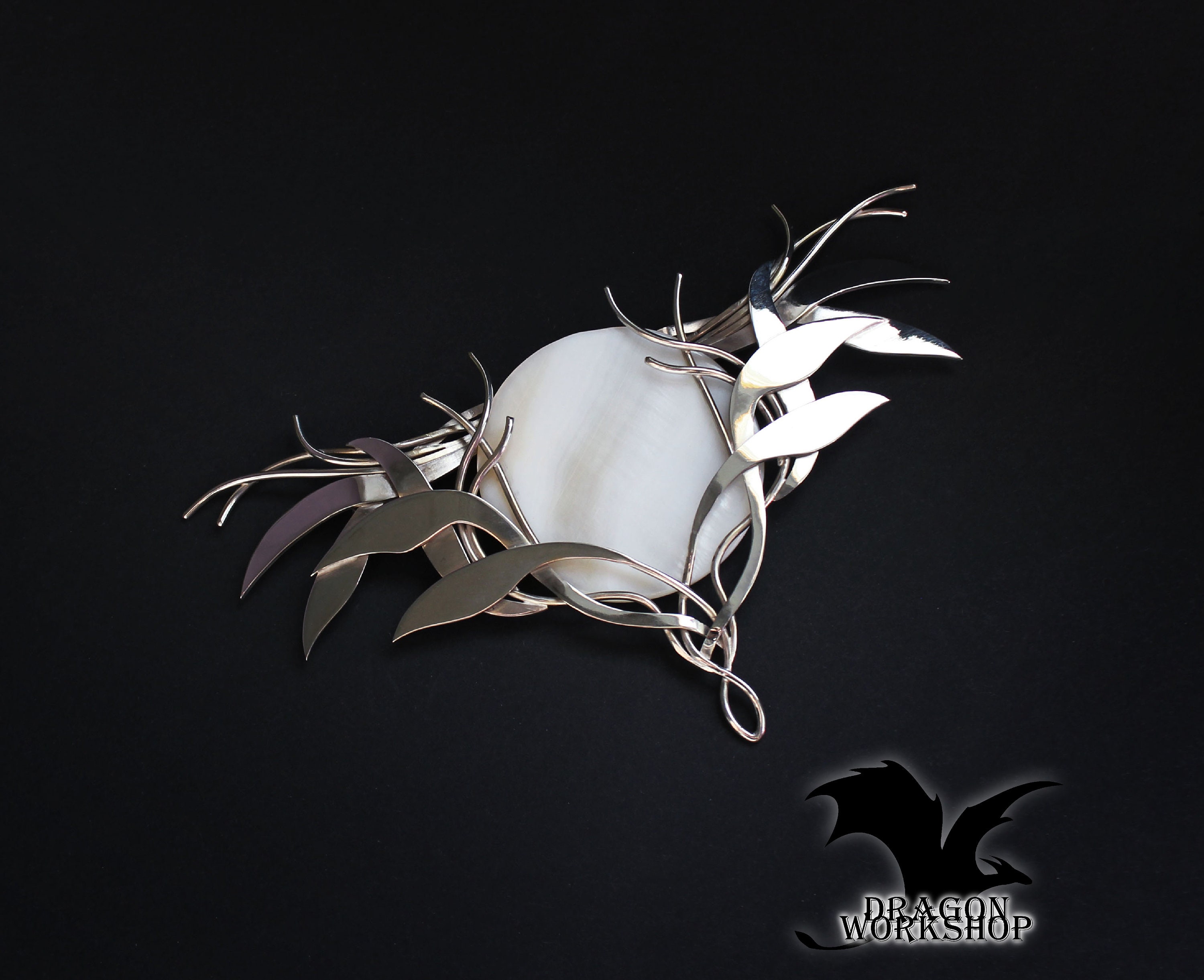 Elven Brooch Jewelry Cosplay Brooch on Magnets Handmade Elf Pearl - Etsy