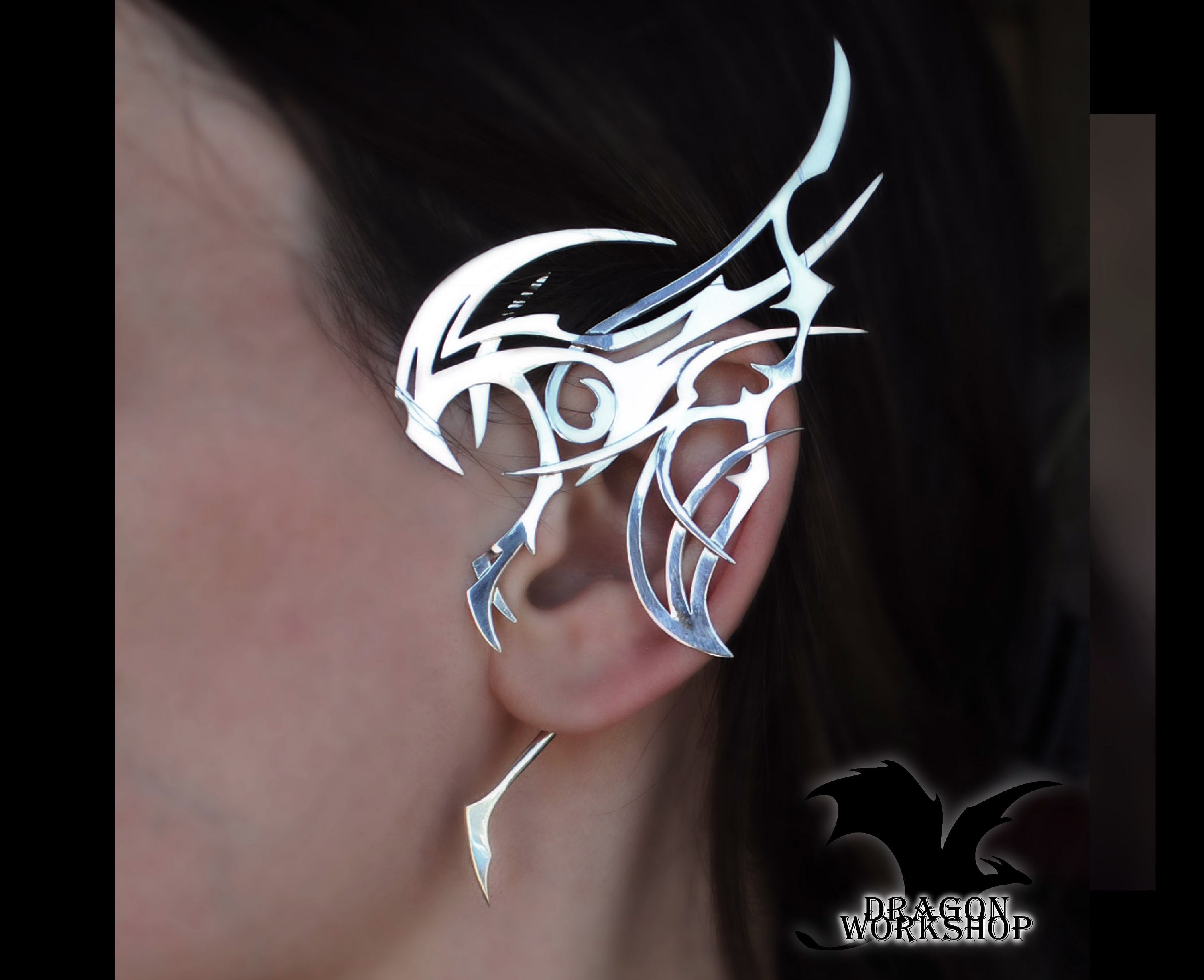 Dragon Ear Cuff | Harpy Earrings | Handmade Jewelry | Big Jewelry - Etsy