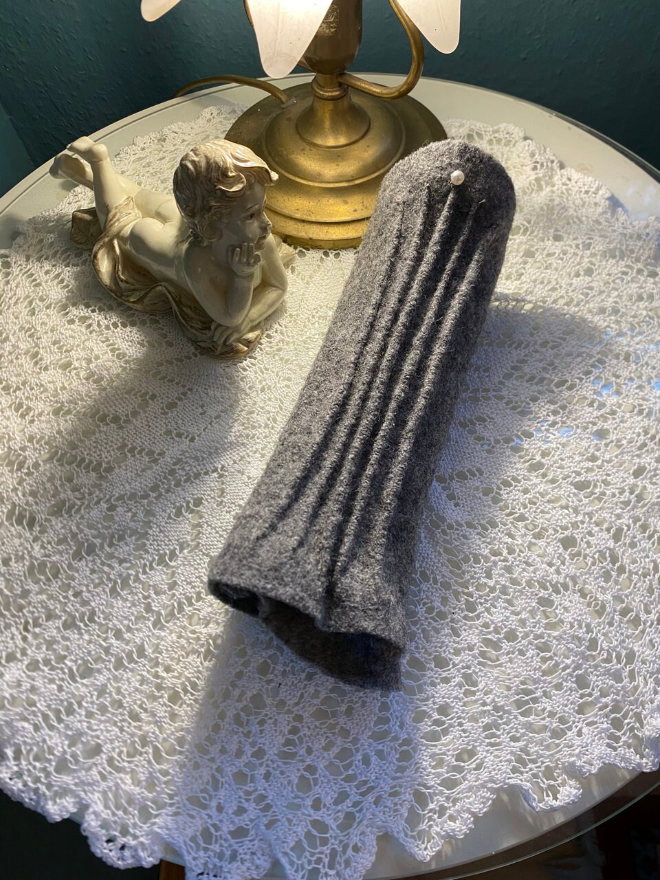 Hand Cuffs Made of Wool Walk in Light Gray - Etsy