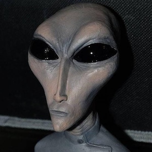Grey Alien Sculpture Wall-hanging Head - Etsy