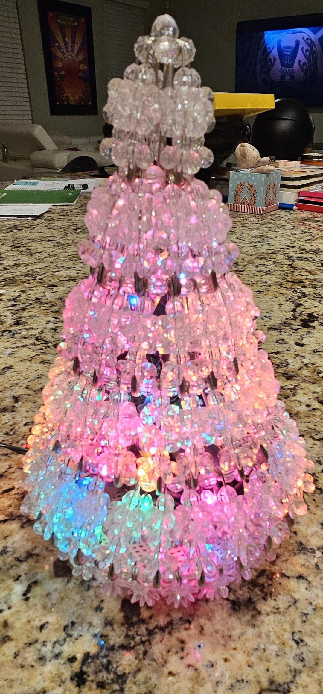 Kitchy Vintage Lighted Safety Pin Tree - Free Ship - Etsy