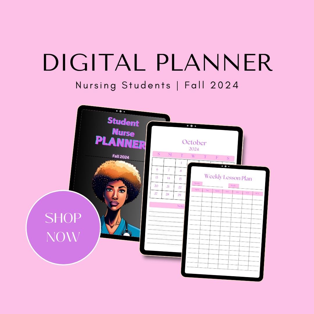 Fall 2024 Planner for Nursing Students, Planner for RN Students ...