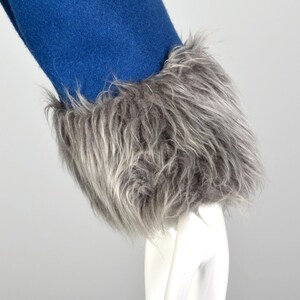 Small 1960s Novelty Coat Blue Wool Inuit Embroidery Hood Winter ...