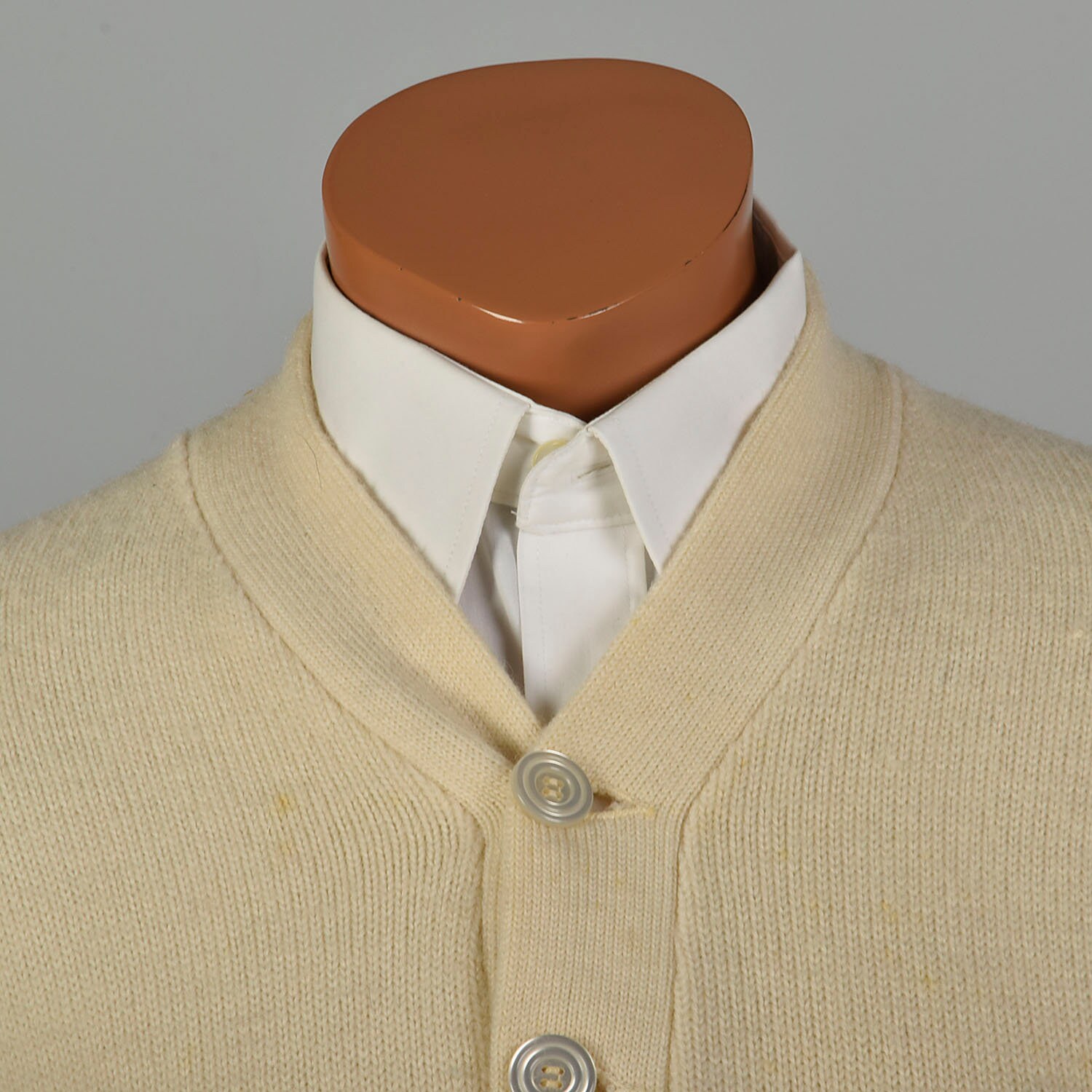 Large 1950s Vintage Cardigan Cream Off-white Fraternity Emblem Patch ...