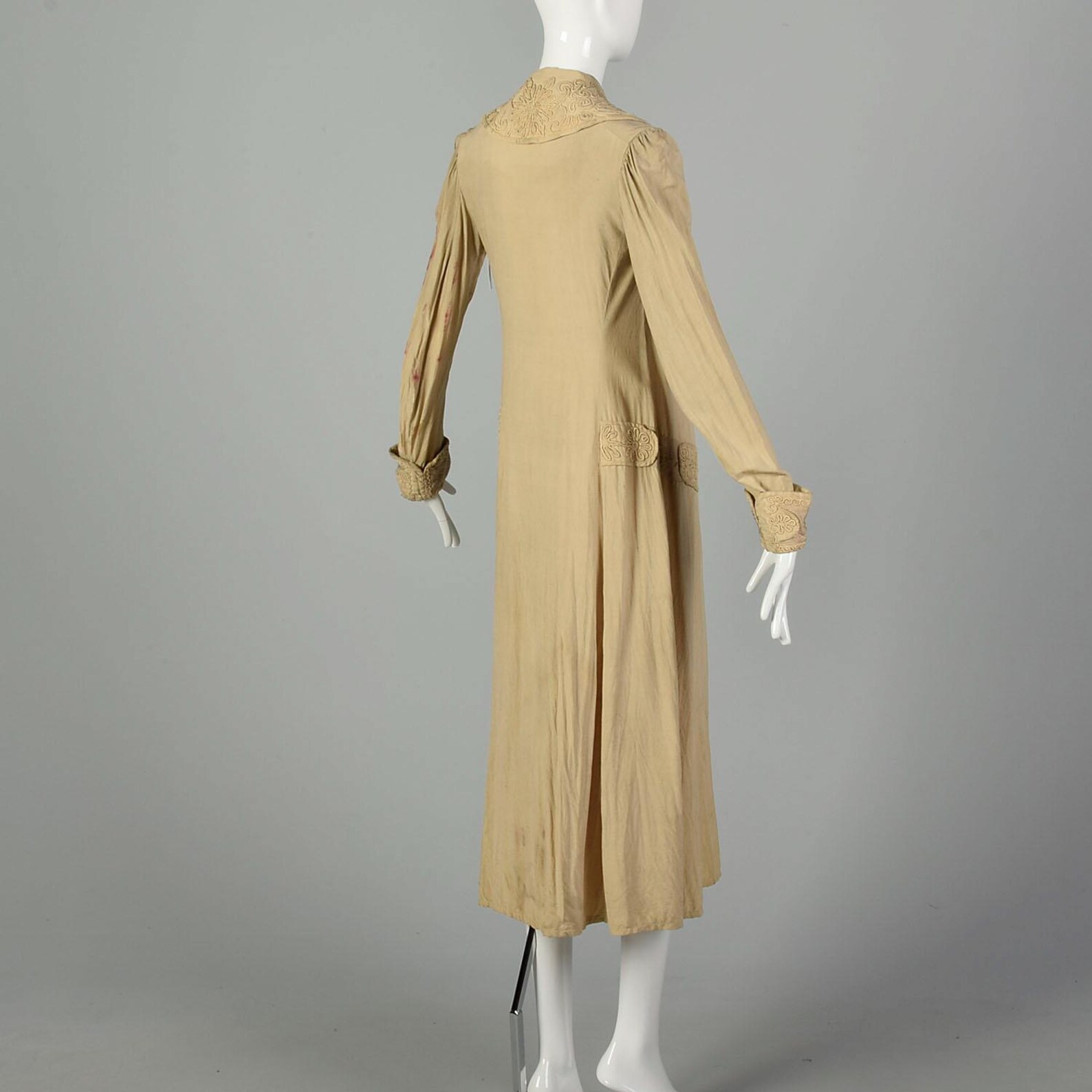Small 1900s Edwardian Linen Duster Jacket Motoring Coat Elegant ...