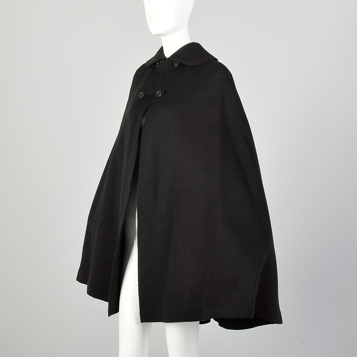 OSFM 1910s Black Cape Heavy Winter Autumn - Etsy
