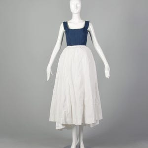 XS Reproduction 1780s Robe A L'anglais Dress Box Pleat Ruffle Petticoat ...