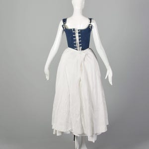 XS Reproduction 1780s Robe A L'anglais Dress Box Pleat Ruffle Petticoat ...