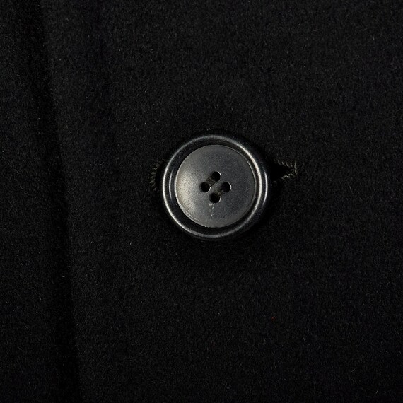 Large Vintage 1960s Classic Black Three Button Overco… - Gem