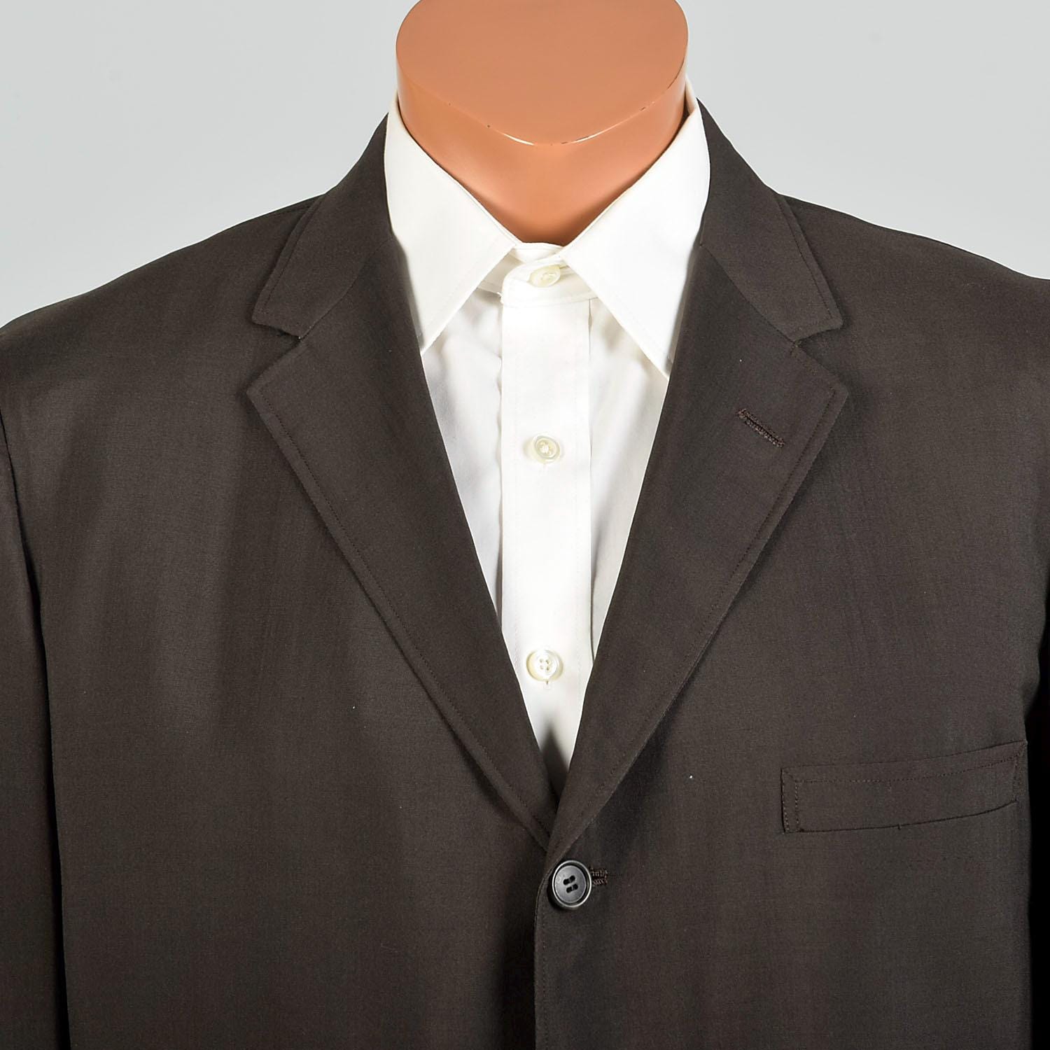 Large 1950s Solid Brown Three Button Blazer Suit Set Vintage - Etsy