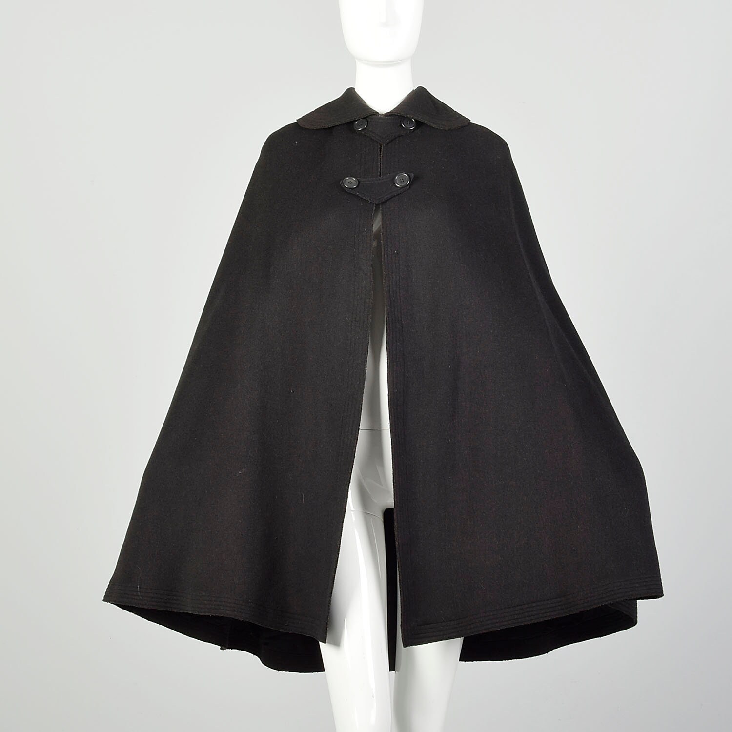 OSFM 1910s Black Cape Heavy Winter Autumn - Etsy